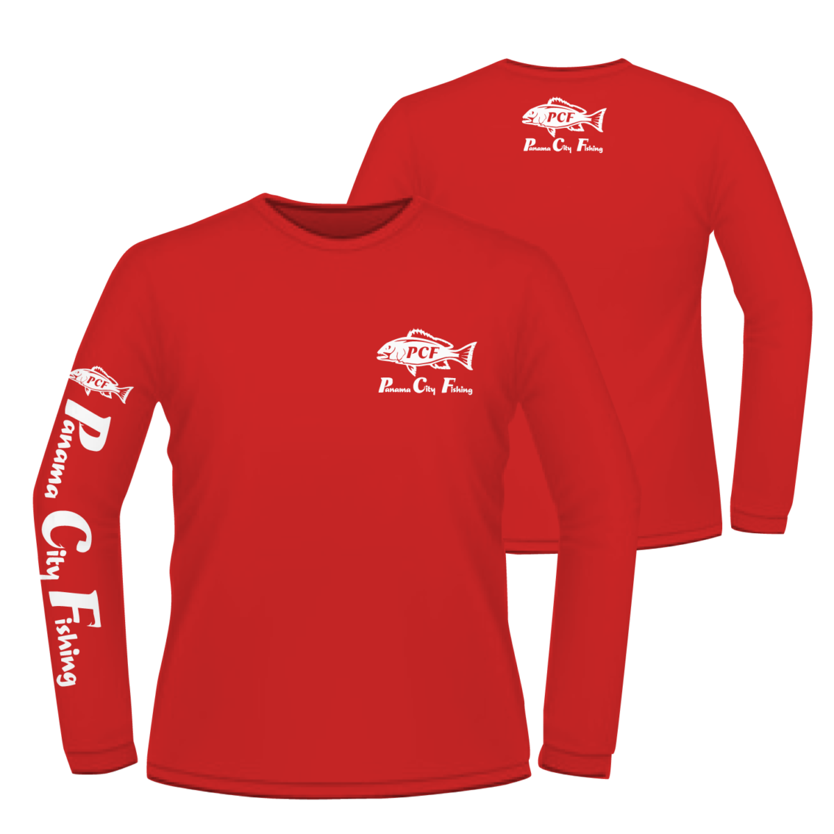 PCF Womens Long Sleeve - 100% Cotton - Panama City Fishing Group ...